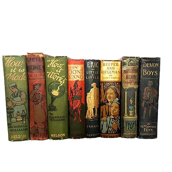 Vintage Colourful Eight Book Collection - Country House Library