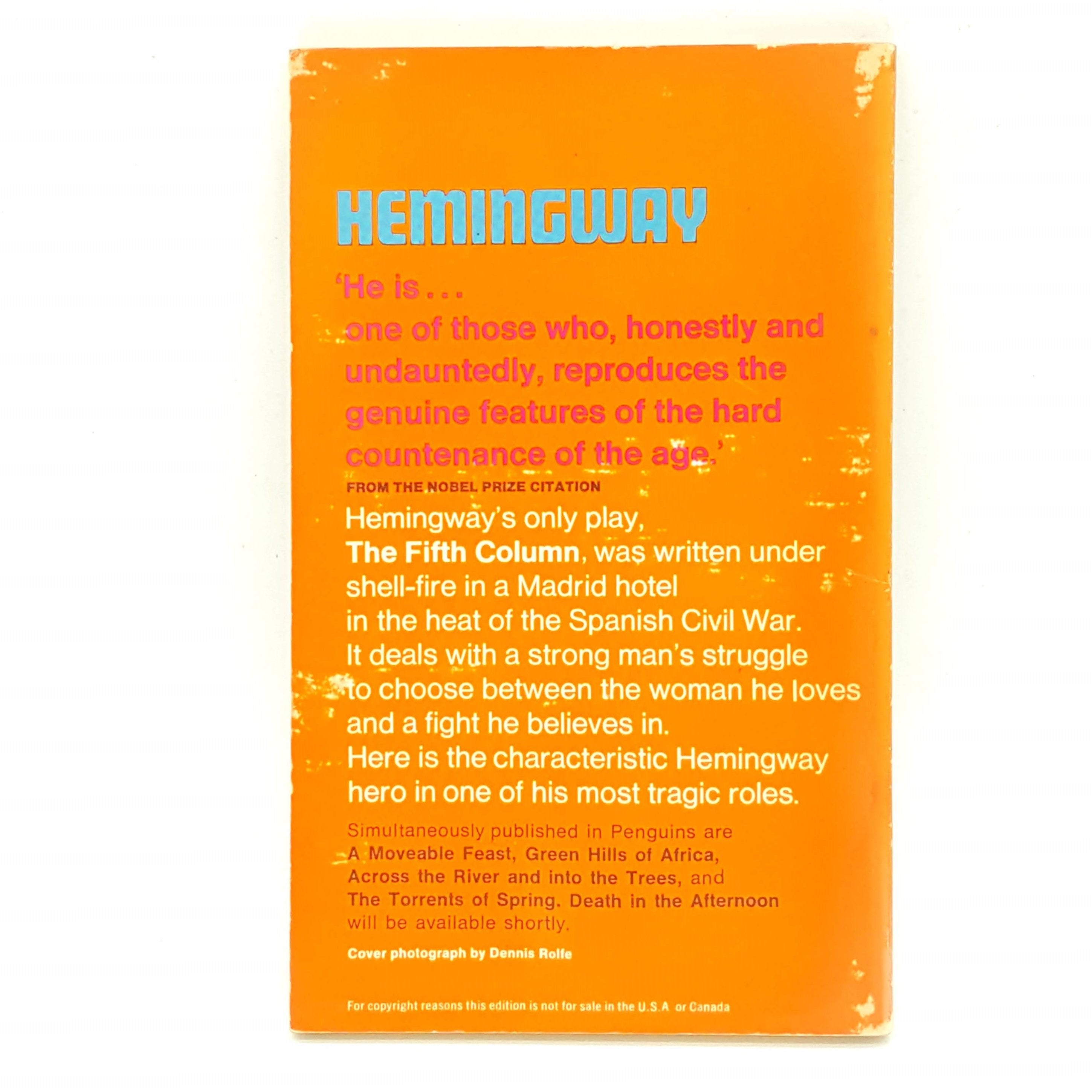 Ernest Hemingway’s The Fifth Column 1966 - Country House Library