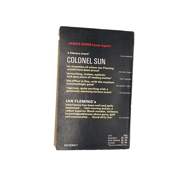 James Bond Colonel Sun by R Markham - Pan 1974 | Country House Library ...