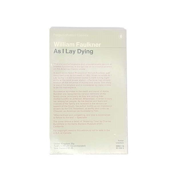 As I Lay Dying by William Faulkner 1973 | Country House Library ...