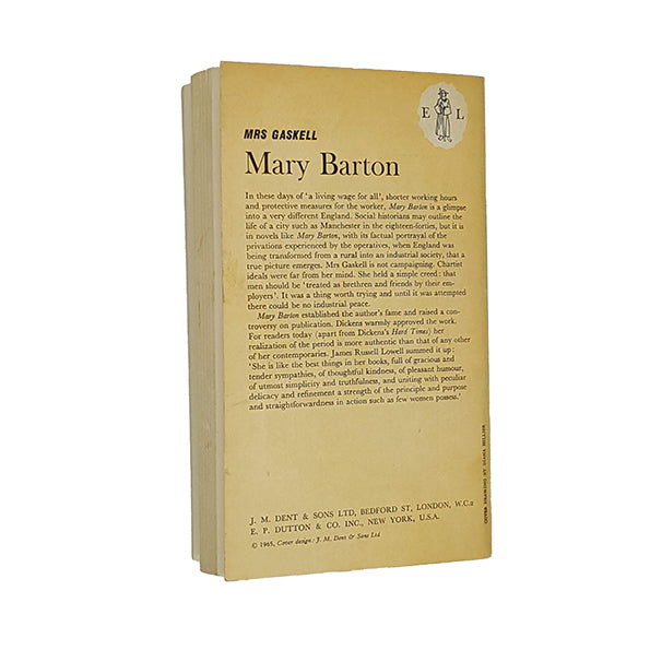Mrs Gaskell's Mary Barton - Dent 1965 | Country House Library - Country ...