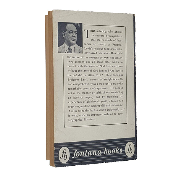 C.S. Lewis' Surprised By Joy - Collins 1963 | Country House Library ...