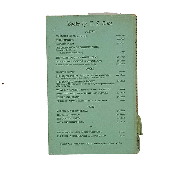 T. S. Eliot's Four Quartets - Faber 1955 - Country House Library